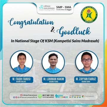 Tiga Siswa Cahaya Rancamaya lolos ke tahap Nasional di Ajang KSM 2022 ...